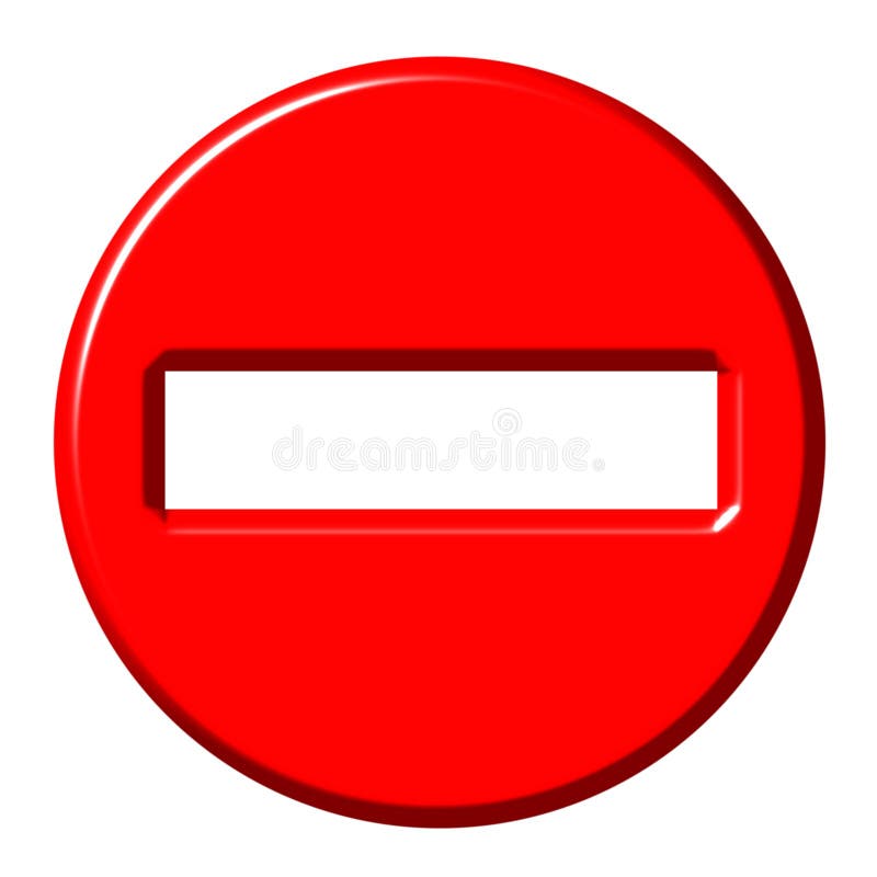 No entry 3d sign stock illustration. Illustration of forbidden - 12044789