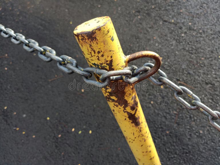 No entry chain sign stock image. Image of lock, closeup - 206836285