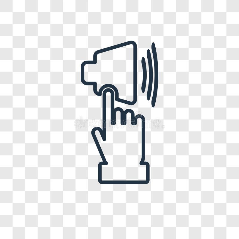 No Entry Concept Vector Linear Icon Isolated On Transparent Back Stock ...