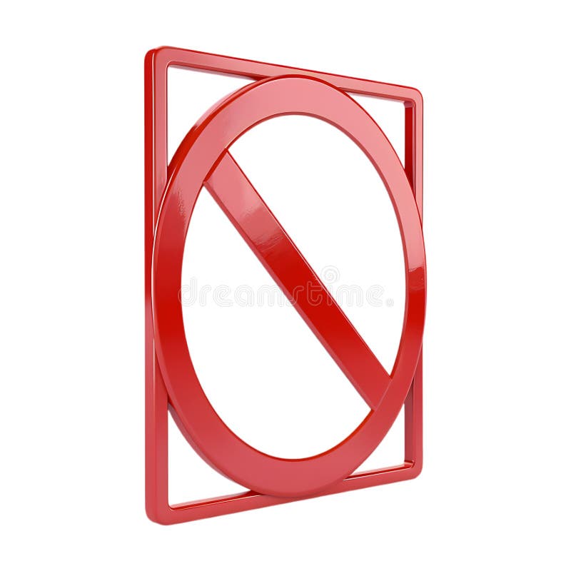 No Entry 3D Sign on Transparent Background - Ai Generated Stock ...