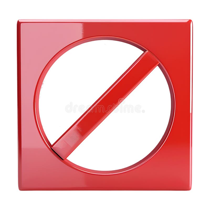 No Entry 3D Sign on Transparent Background - Ai Generated Stock ...