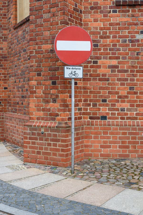 No entry sign in Poland stock image. Image of isolated - 217628995