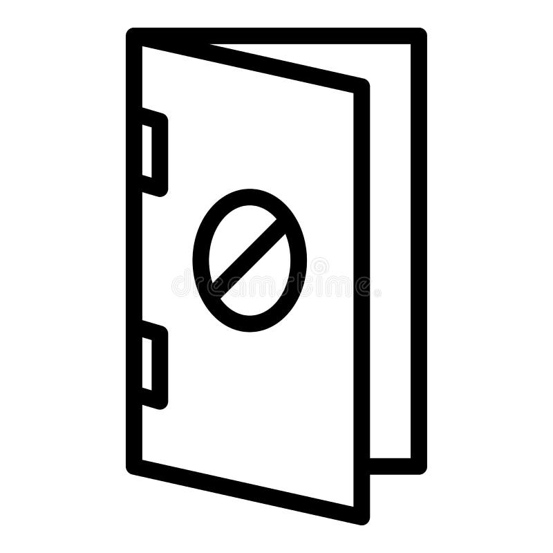 No Entry Door Icon Outline Vector. Restricted Area Stock Vector ...