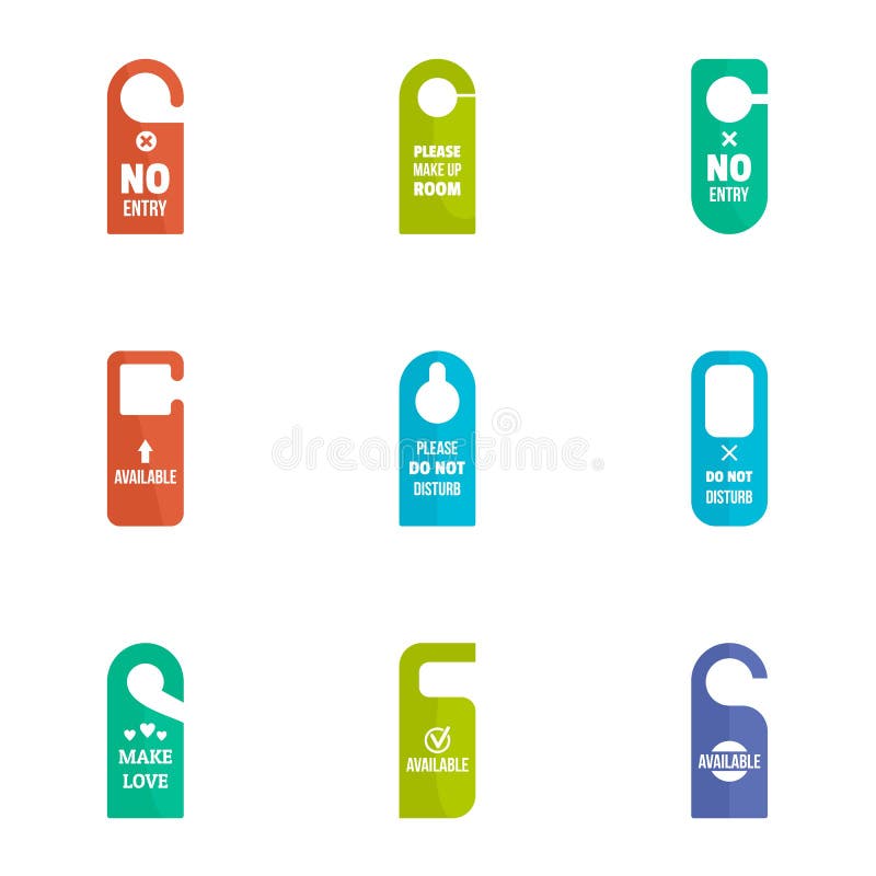 No Entry Door Hanger Icon, Simple Style Stock Illustration ...