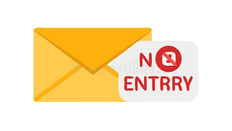 No Entry Email or Restricted Mail Access Icon, Vector Design Generative ...