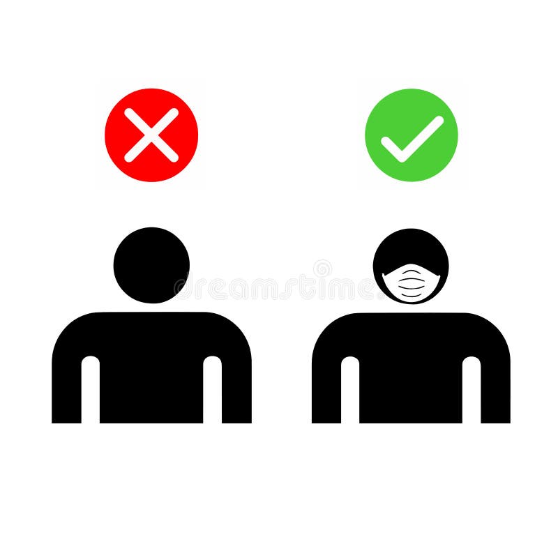 No Entry without Face Mask Vector Illustration Stock Vector ...