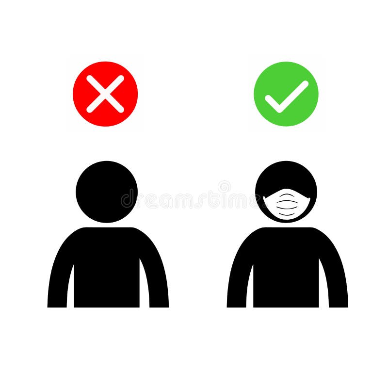 No Entry without Face Mask Vector Illustration Stock Vector ...