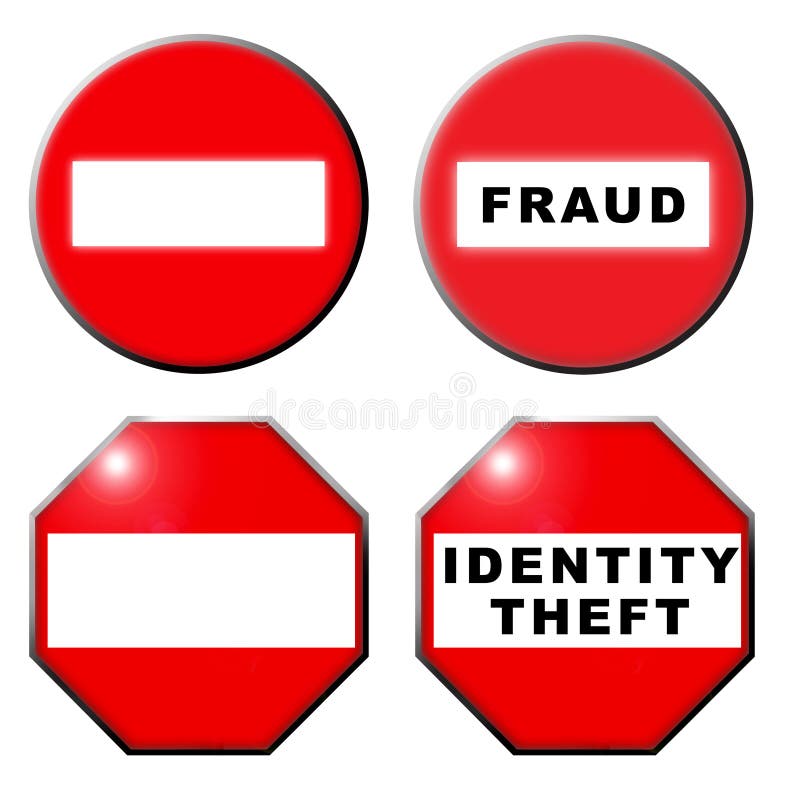 No Entry Fraud Identity Theft Symbol Stock Illustration - Illustration ...