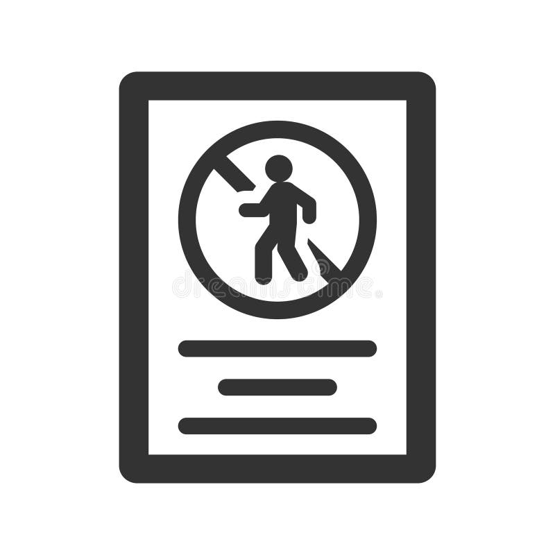No entry Icon stock illustration. Illustration of restriction - 308605827