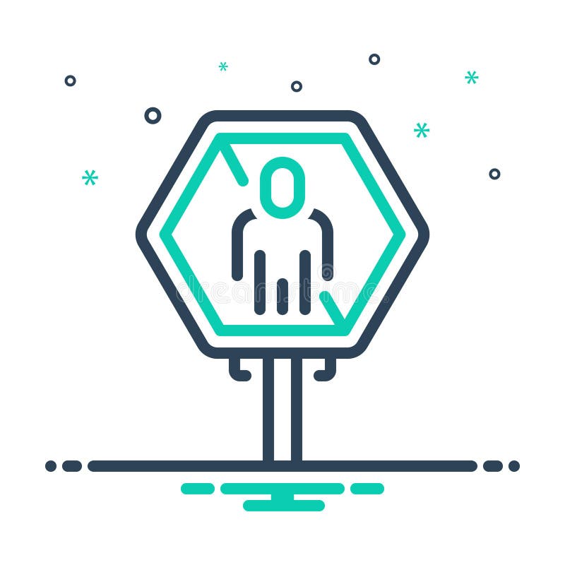 Mix Icon for No Entry, Entry and Stop Stock Vector - Illustration of ...