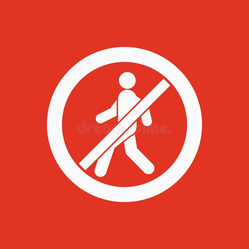 The No Entry Icon. Disallowed and Danger, Warning Symbol Stock Vector ...