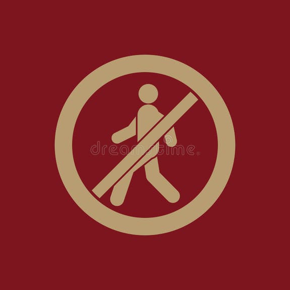 The No Entry Icon. Disallowed and Danger, Warning Symbol Stock Vector ...