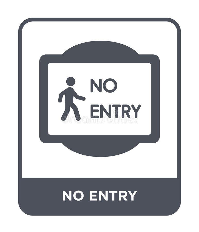 Entry Icon in Trendy Design Style. Entry Icon Isolated on White ...