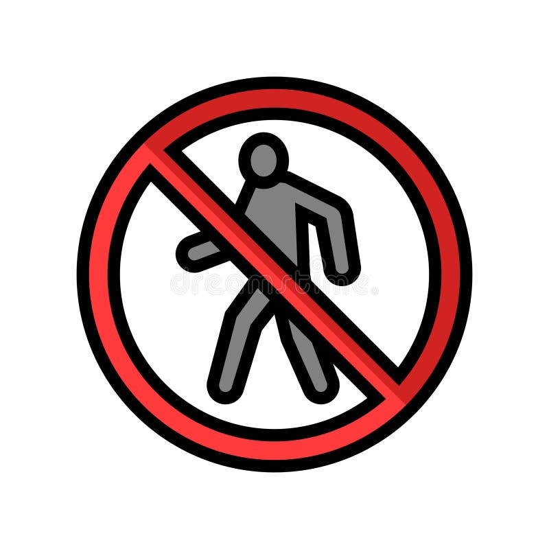 No Entry Information Color Icon Vector Illustration Stock Illustration ...