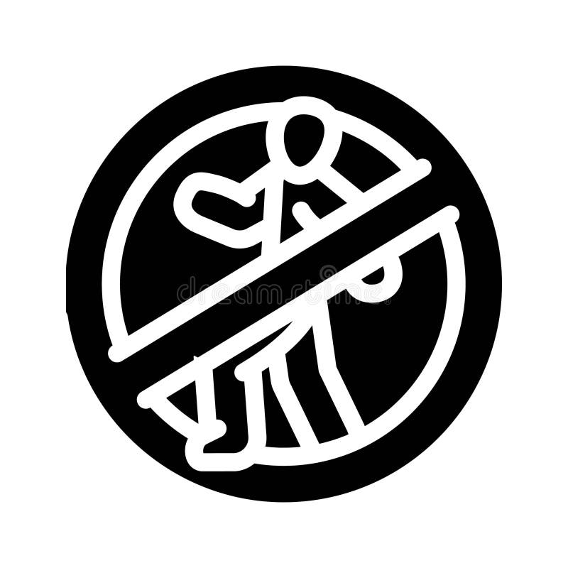 No Entry Information Glyph Icon Vector Illustration Stock Vector ...