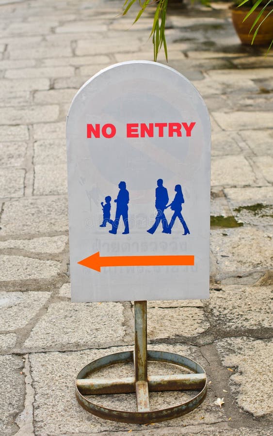 No entry Label. stock image. Image of entry, people, definition - 29967037