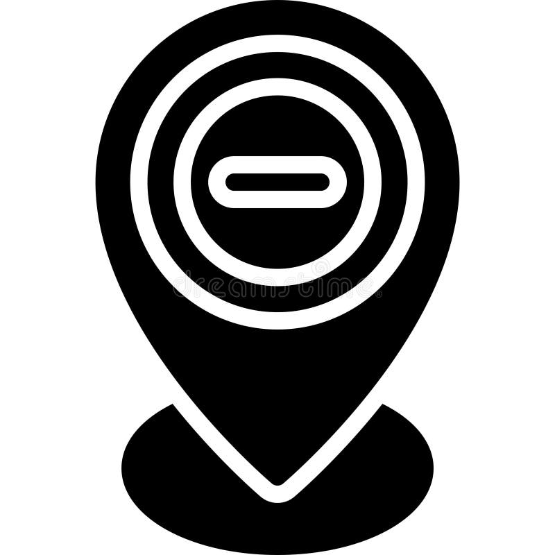 No Entry Pin Icon, Location Map and Navigation Vector Stock Vector ...