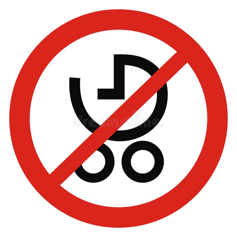 No Entry with Prams, Traffic Sign, Vector Icon Stock Vector ...