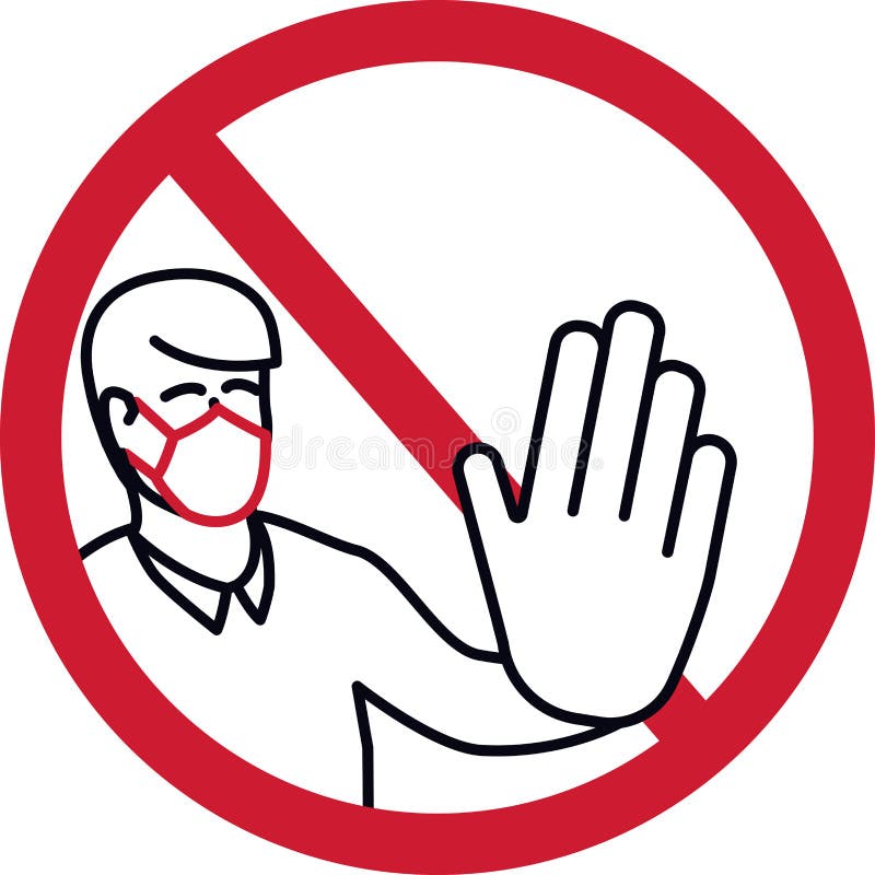 No Entry without Protective Face Mask Sign Stock Vector - Illustration ...
