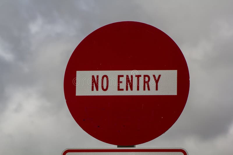 No entry red sign stock photo. Image of communication - 110947446
