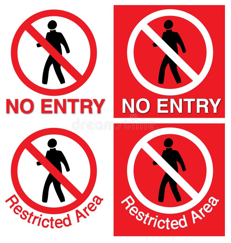 No Entry & Restricted Area Stock Vector - Illustration of illegal ...