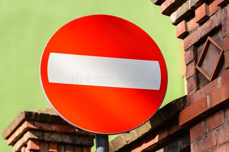 No Entry Sign Blue Background Wall Stock Photos - Free & Royalty-Free ...