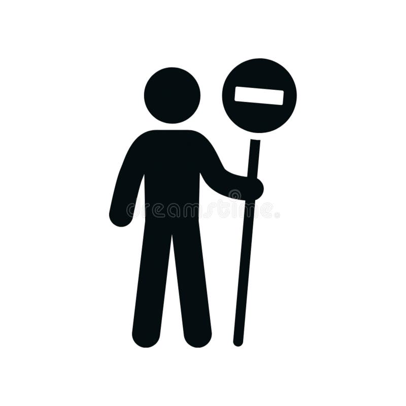 No Entry Sign with Black and White Colour Stock Illustration ...