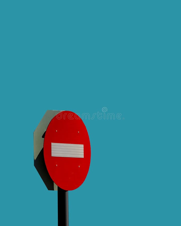 No Entry Sign Blue Background Wall Stock Photos - Free & Royalty-Free ...