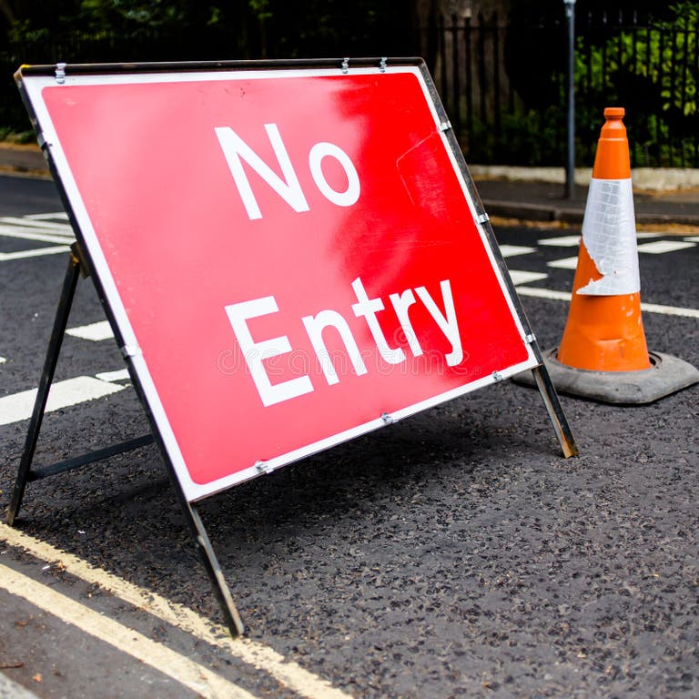 No Entry stock image. Image of entry, trespass, bollard - 31762271