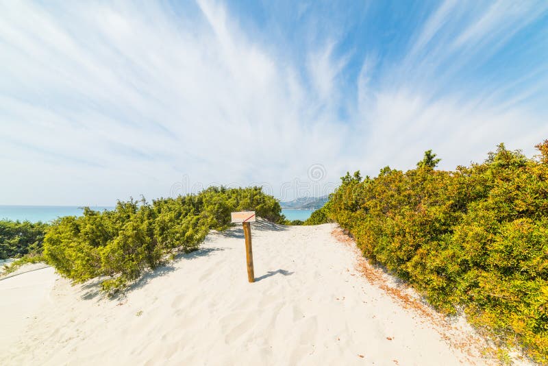 No Entry Sign in Campulongu Beach Stock Image - Image of blue, coast ...