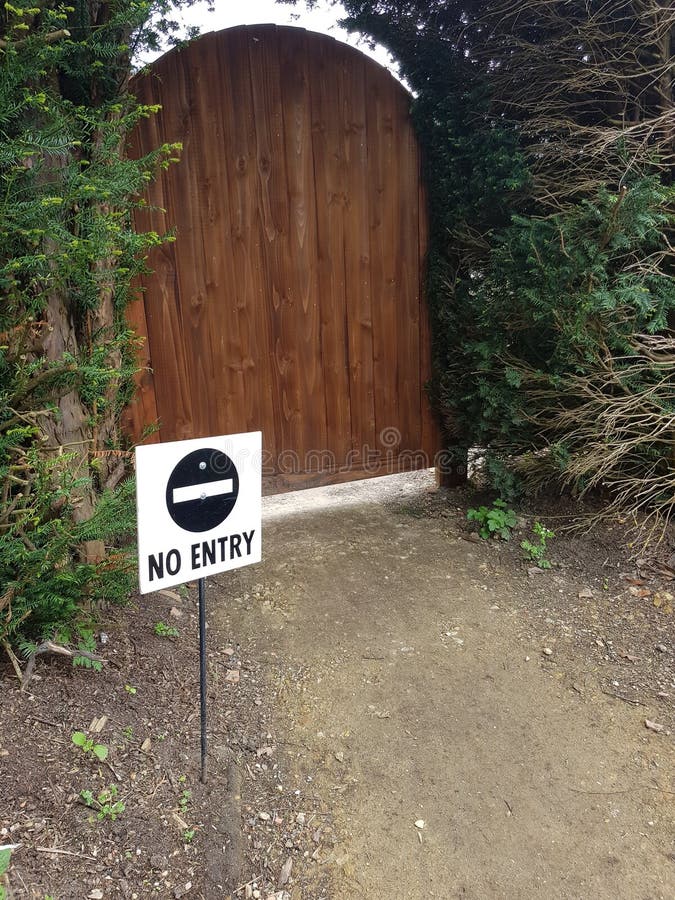 No entry sign. stock image. Image of wood, entry, gate - 116417125