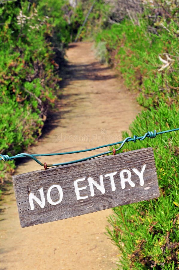 No entry stock photo. Image of plant, stop, closed, vertical - 39240582