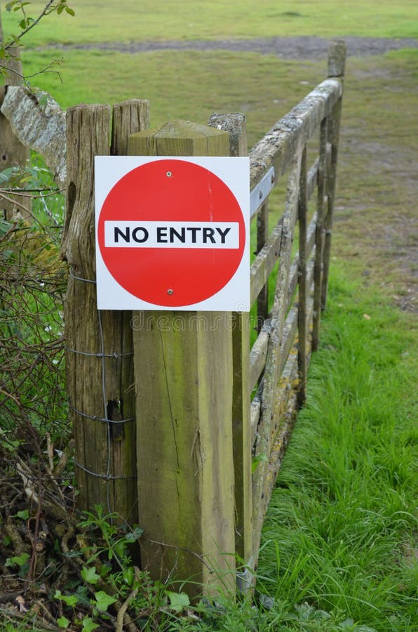 No entry sign. stock image. Image of wood, entry, gate - 116417125