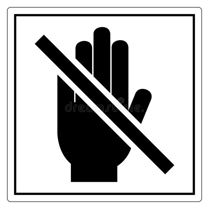 No Entry Sign with Hand Symbol Illustration Stock Illustration ...