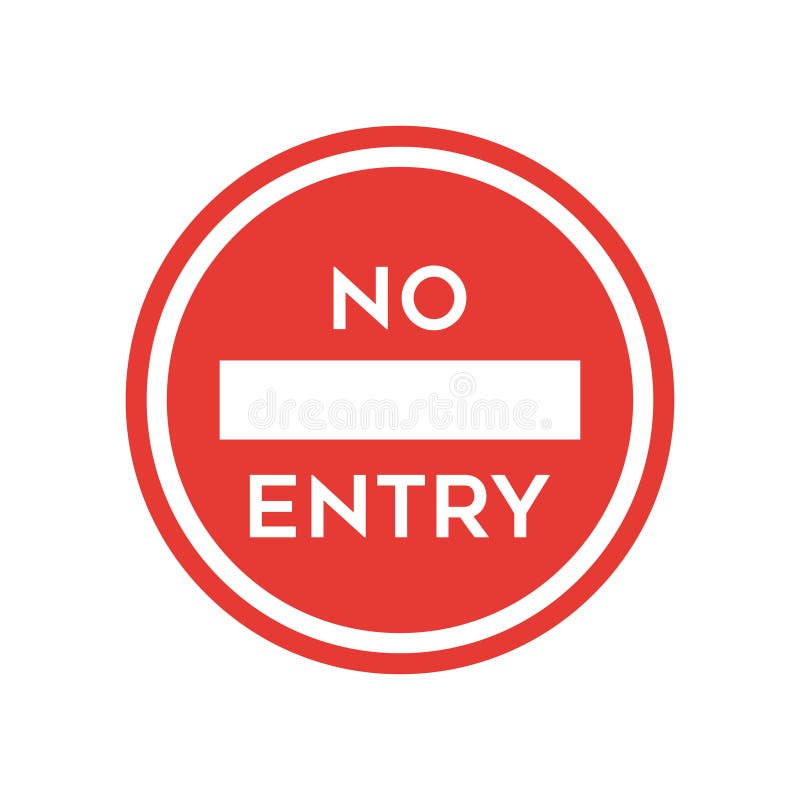 No Entry Sign Icon Simple Flat Style Vector Illustration Stock Vector ...