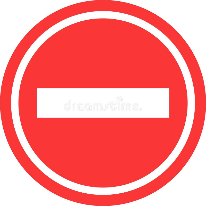 No Entry Sign Icon, Traffic Sign Vector Illustration Stock Vector ...