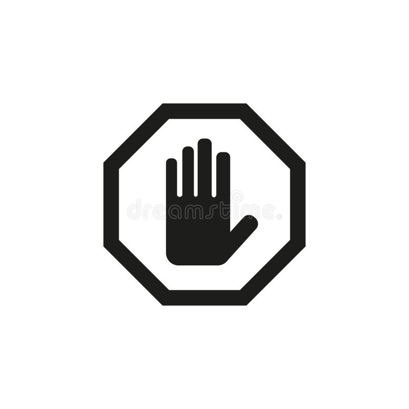 No Entry Sign Icon on White Background Stock Illustration ...