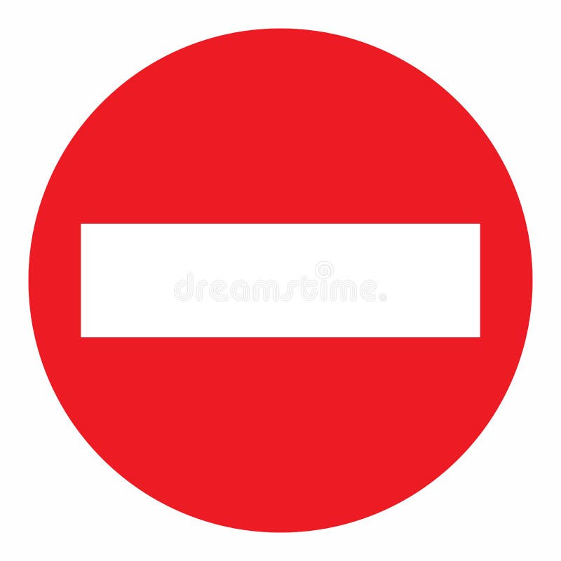 No entry sign stock illustration. Illustration of sign - 177179763