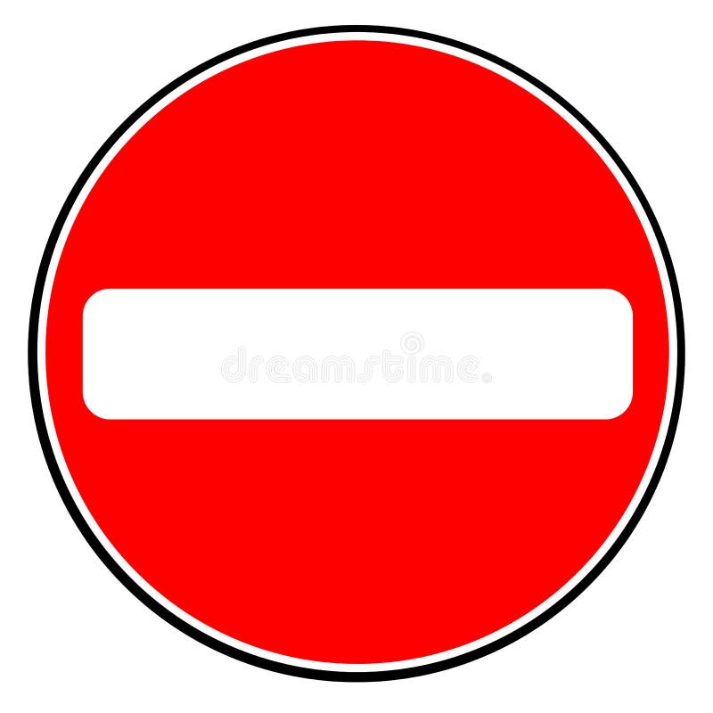 No Entry Sign stock vector. Illustration of road, vector - 91531239