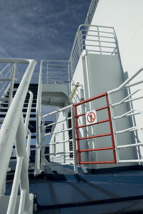 No Entry Sign Onboard a Cruise Ferry Stock Image - Image of angle, door ...