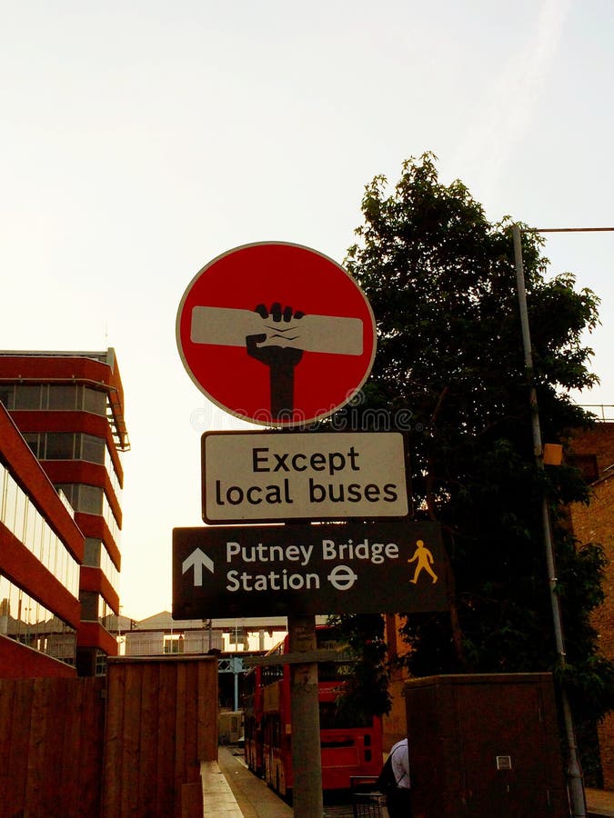 No entry sign at Putney stock image. Image of entry, sign - 42847341