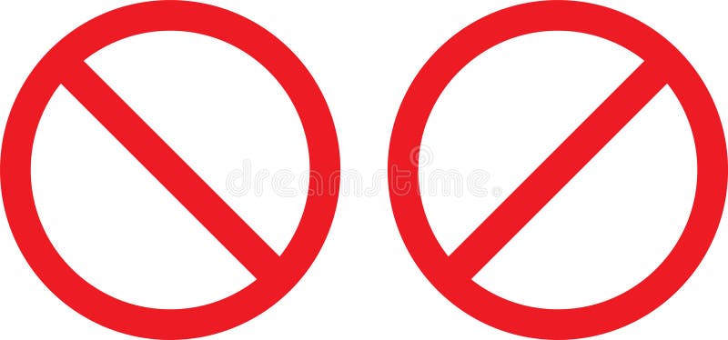 No Entry Sign on White Background Stock Vector - Illustration of ...