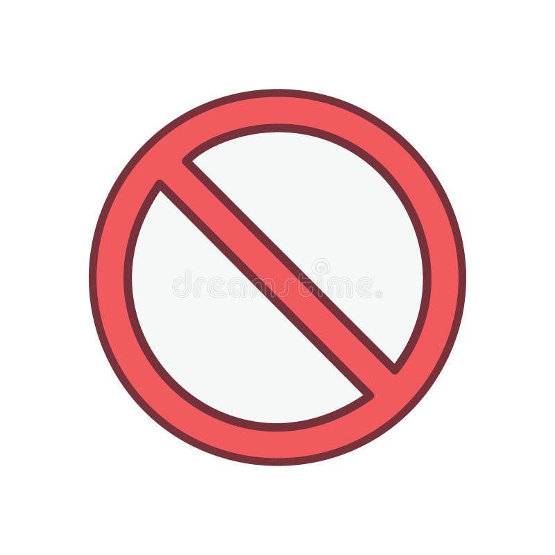 No Entry Sign. Red Circle with a Diagonal Line, Symbolizing Prohibition ...