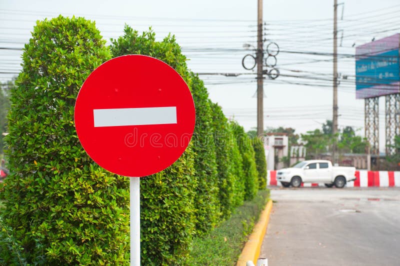 No entry sign in red stock image. Image of prohibitory - 139335445