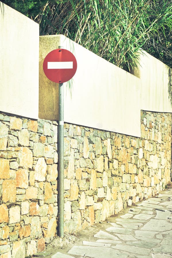 No entry stock image. Image of drain, entry, road, dead - 20437079