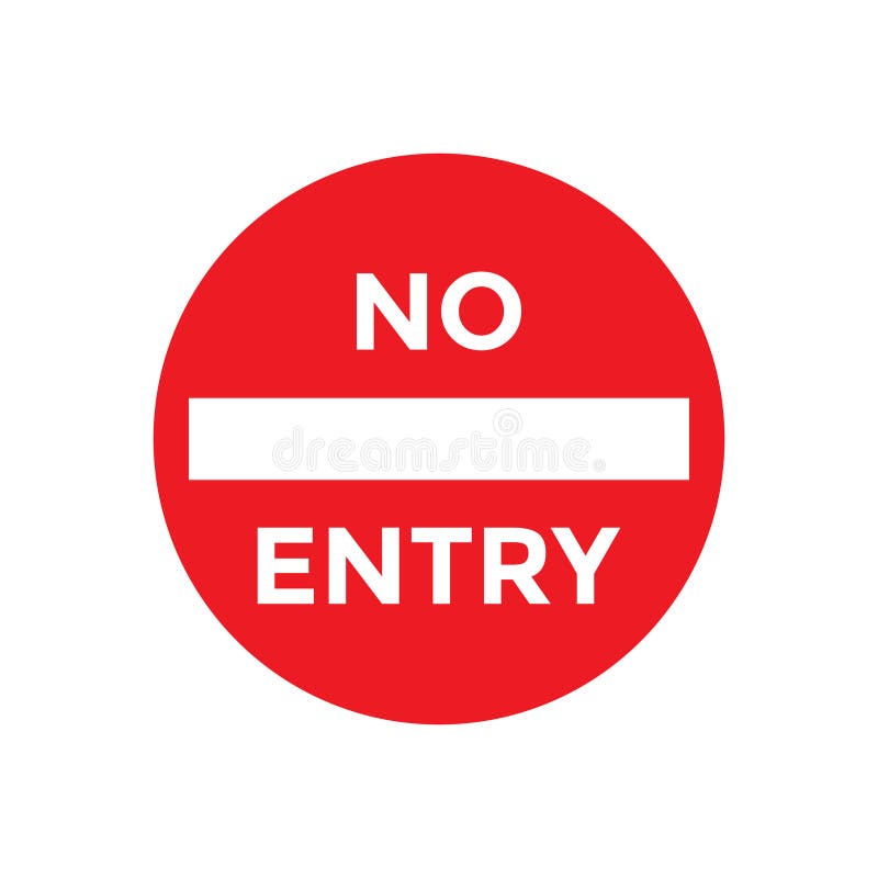 No Entry Sign in Trendy Style. Do Not Enter Icon Vector Stock Vector ...
