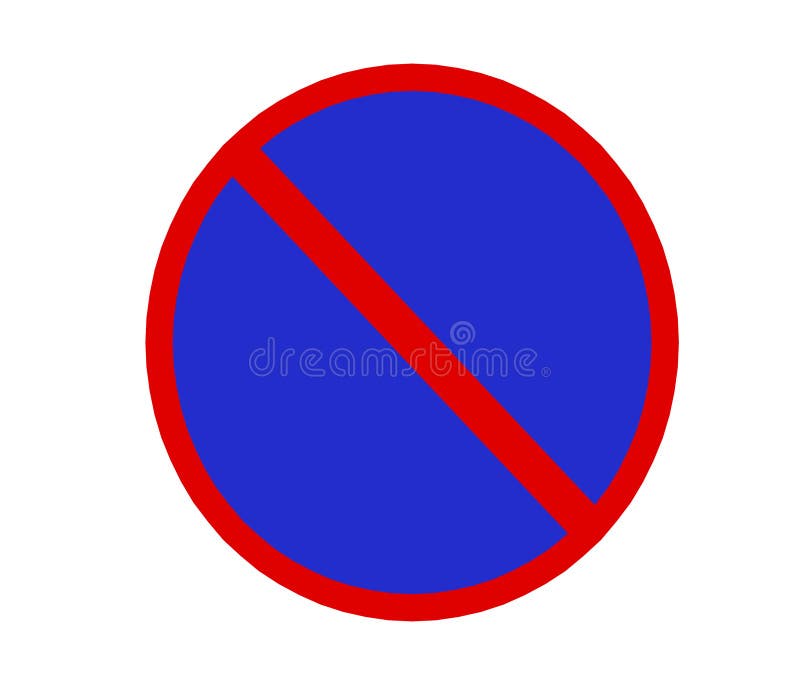 No Entry Sign with White Background. Stock Illustration - Illustration ...
