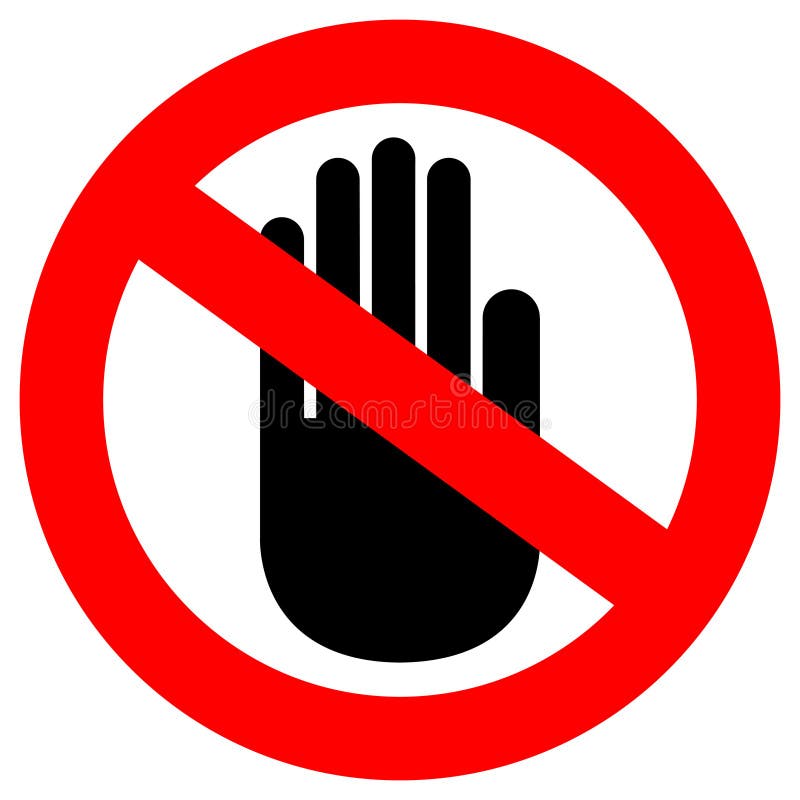 No entry sign stock illustration. Illustration of hand - 46122540