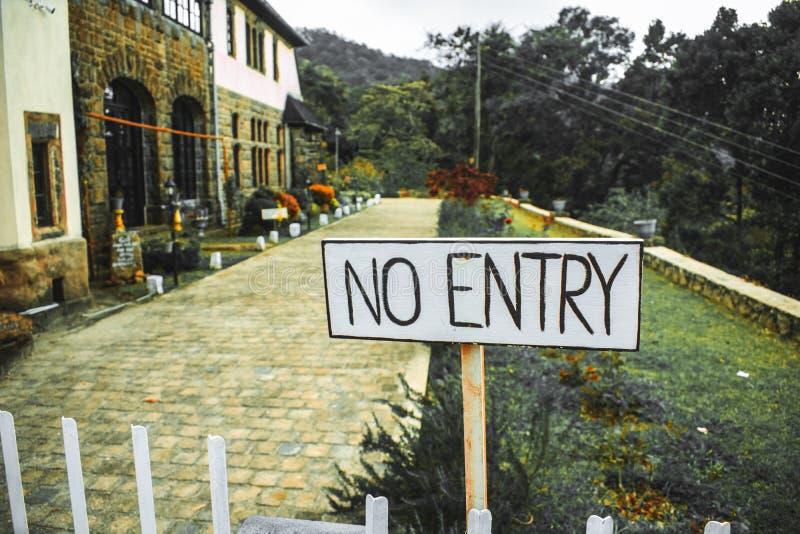 No Entry Sign in White Board Stock Photo - Image of home, signage ...