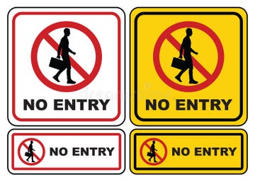 No Access Sign Yellow Stock Illustrations – 197 No Access Sign Yellow ...